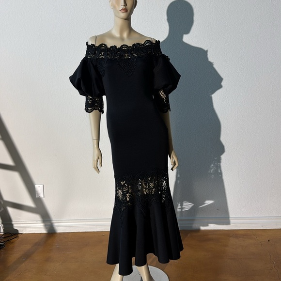 Dior | Dresses | Christian Dior Black Gothic Lace Dress | Poshmark